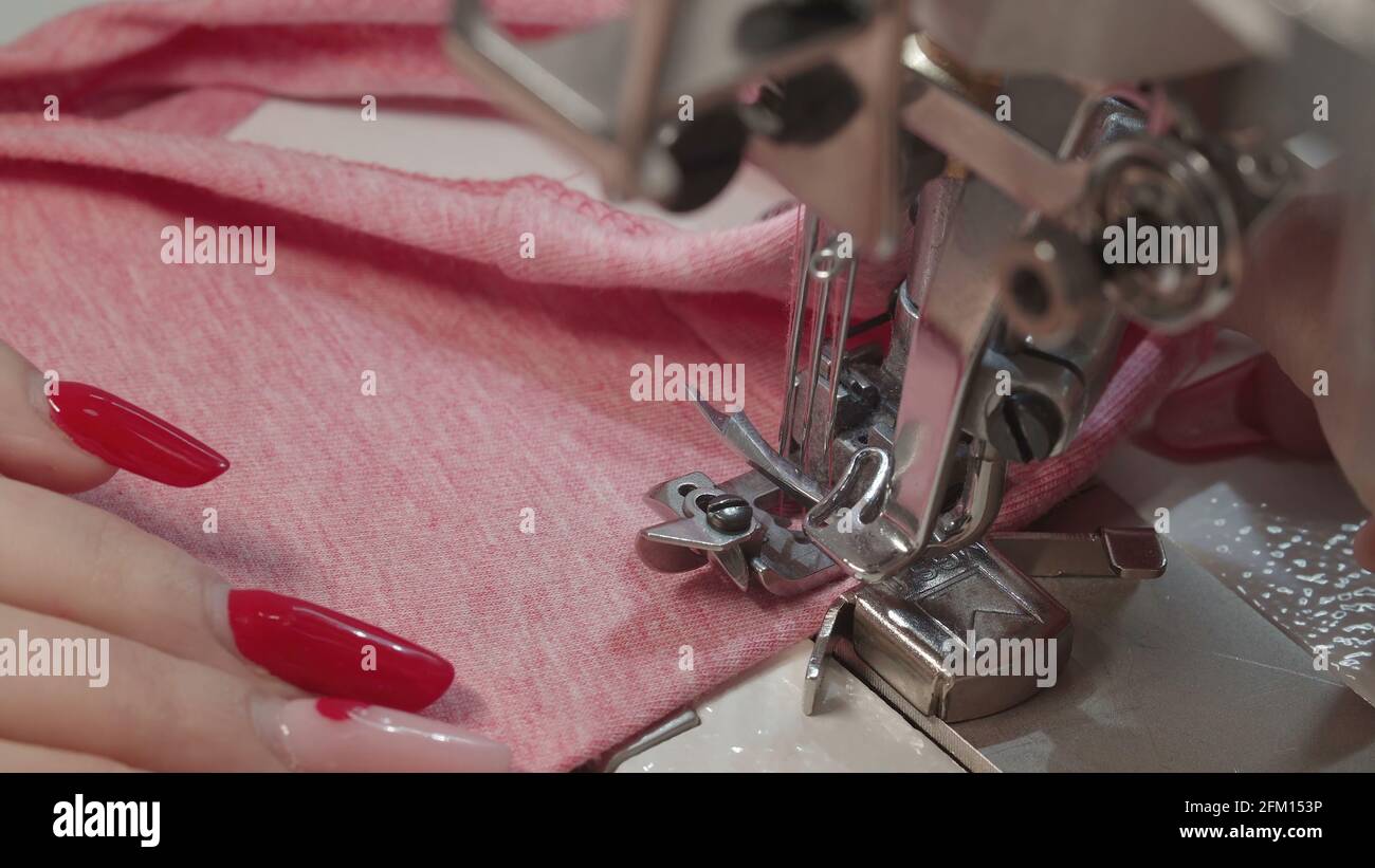 Close up sewing woman hi-res stock photography and images - Alamy