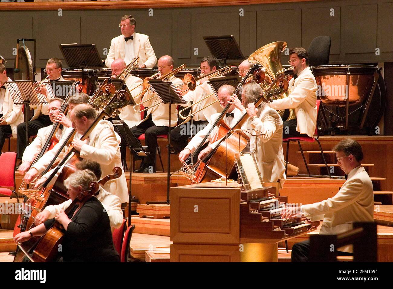 Trombone & Tuba players CBSO, Symphony Hall Birmingham 2006 Stock Photo ...