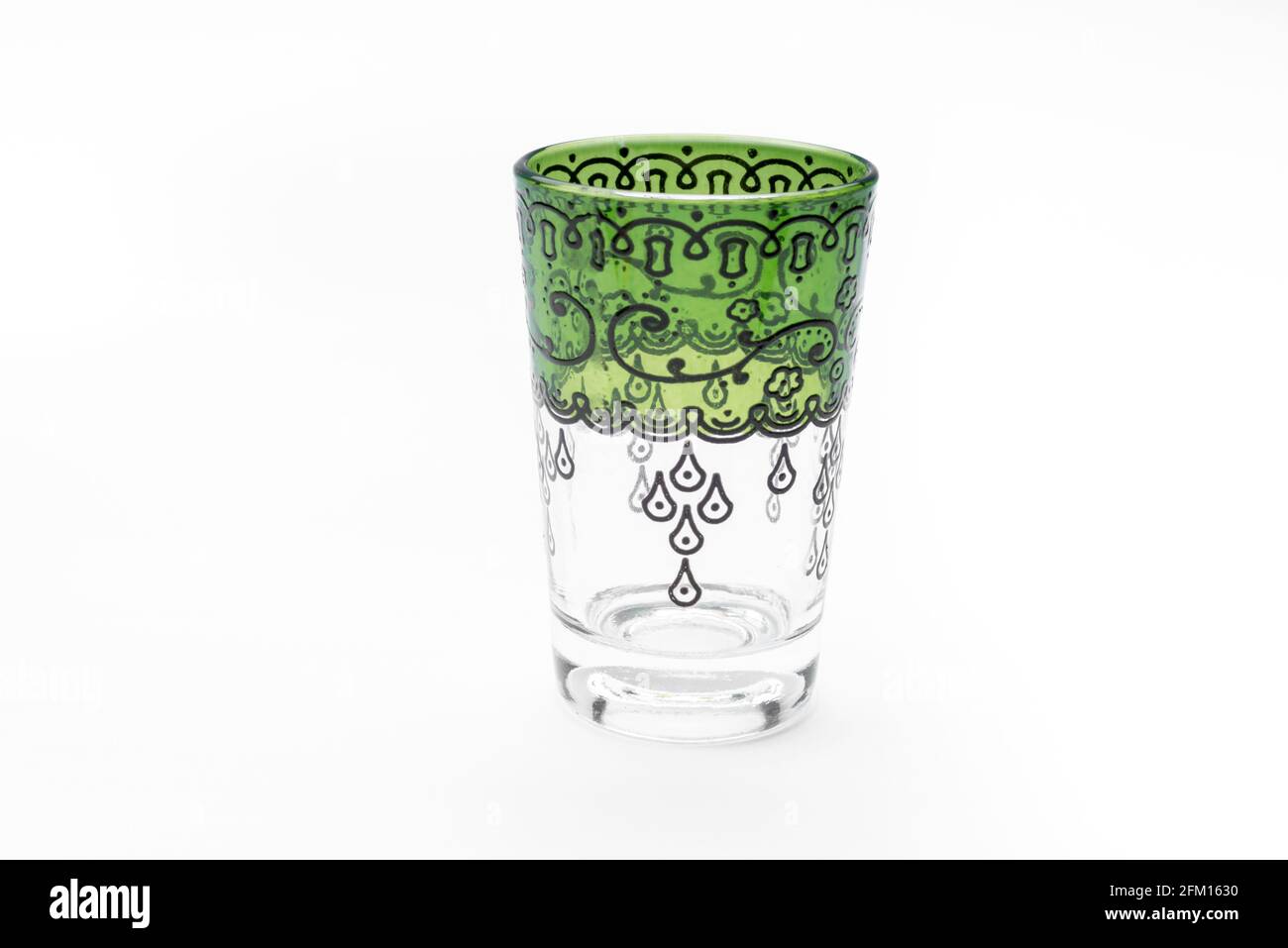 Electroplated Arabic glass isolated on a white background Stock Photo ...