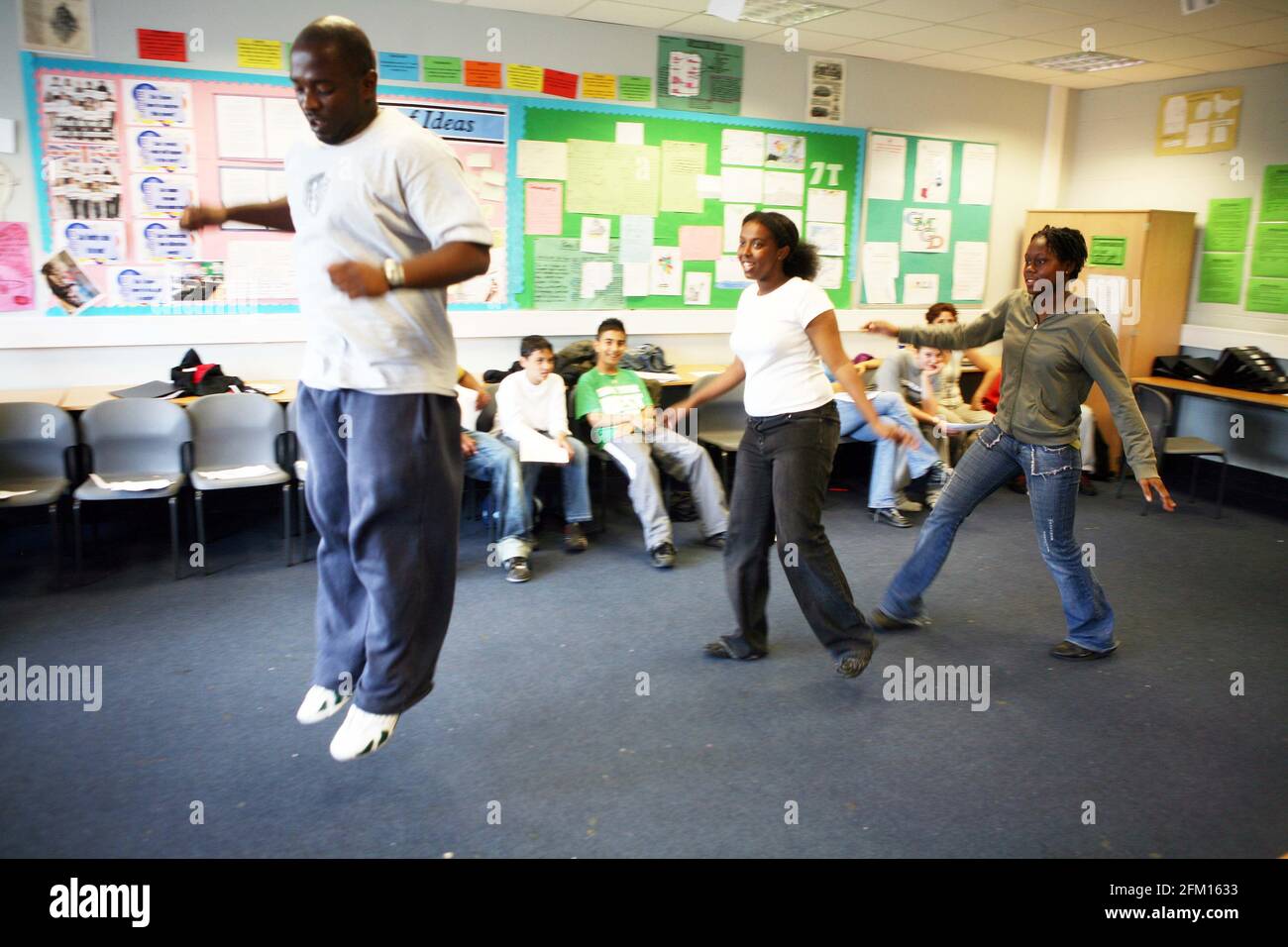 Nick Makoha, poet coach with students from the Lammas school in Leyton ...