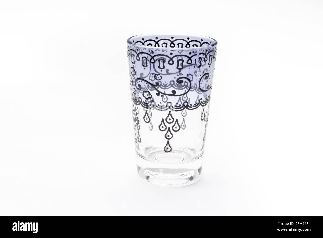 Electroplated Arabic glass isolated on a white background Stock Photo ...