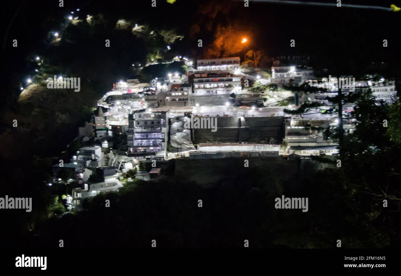 Beautiful Sunset view from mata Vaishnodevi darbar katra Jammu Stock ...