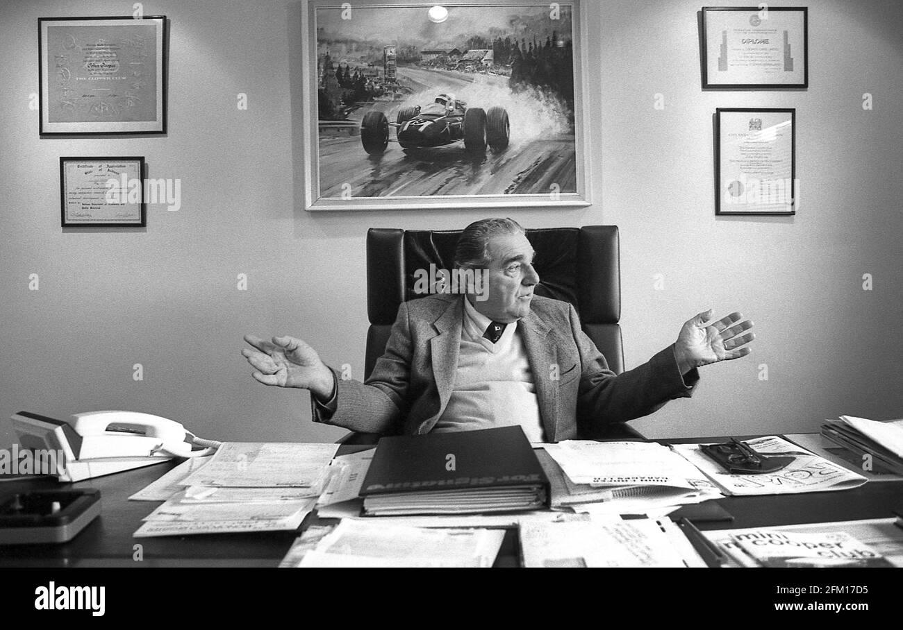 John Cooper co founder of Cooper Cars in 1993 Stock Photo - Alamy