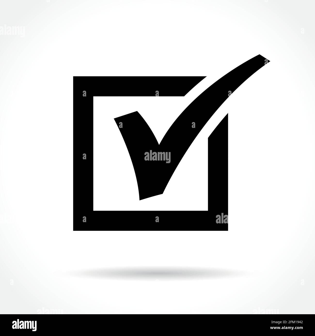 Illustration of check mark icon on white background Stock Vector Image ...