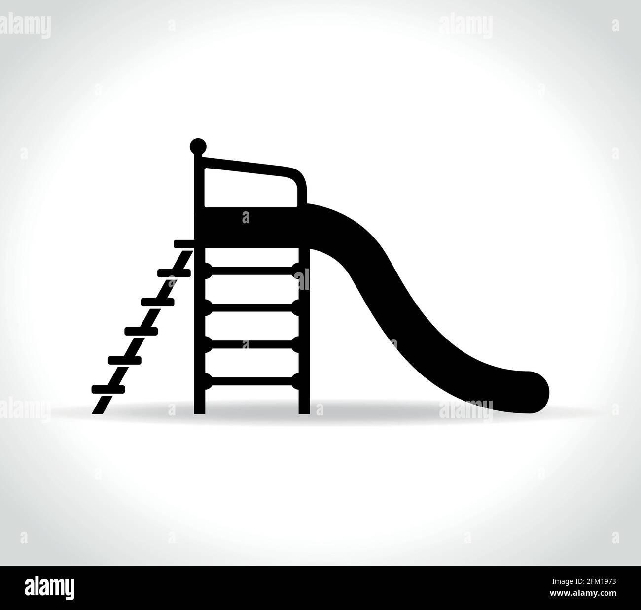 Illustration of children's slide icon on white background Stock Vector ...
