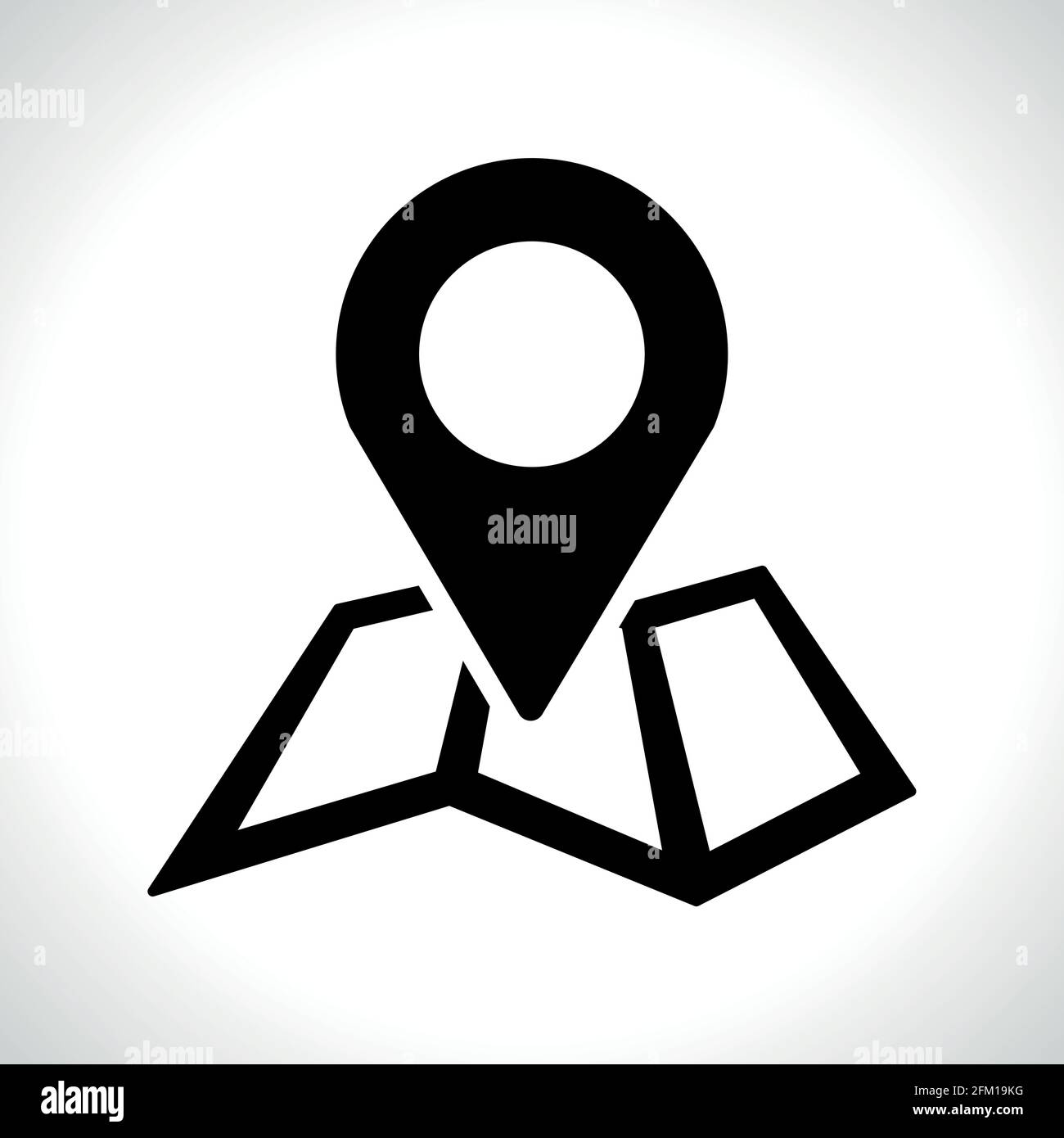 Illustration of map pin icon on white background Stock Vector Image ...