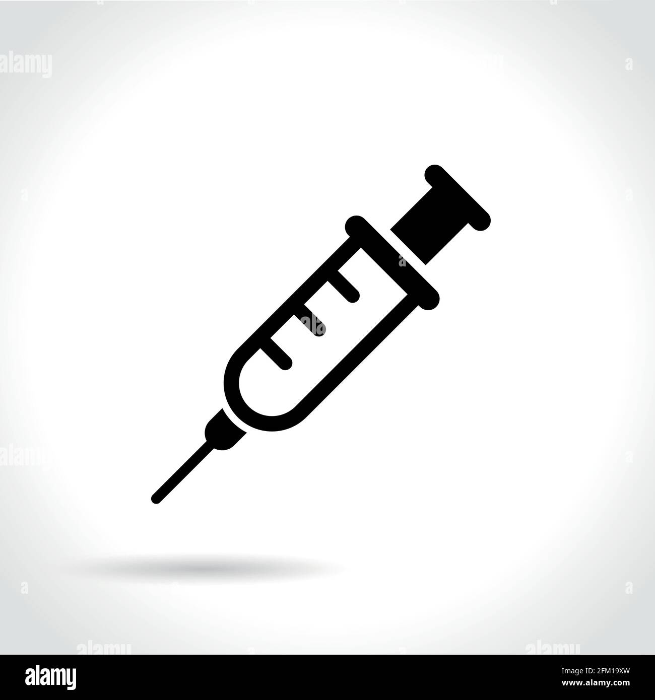 Illustration of syringe icon on white background Stock Vector Image ...