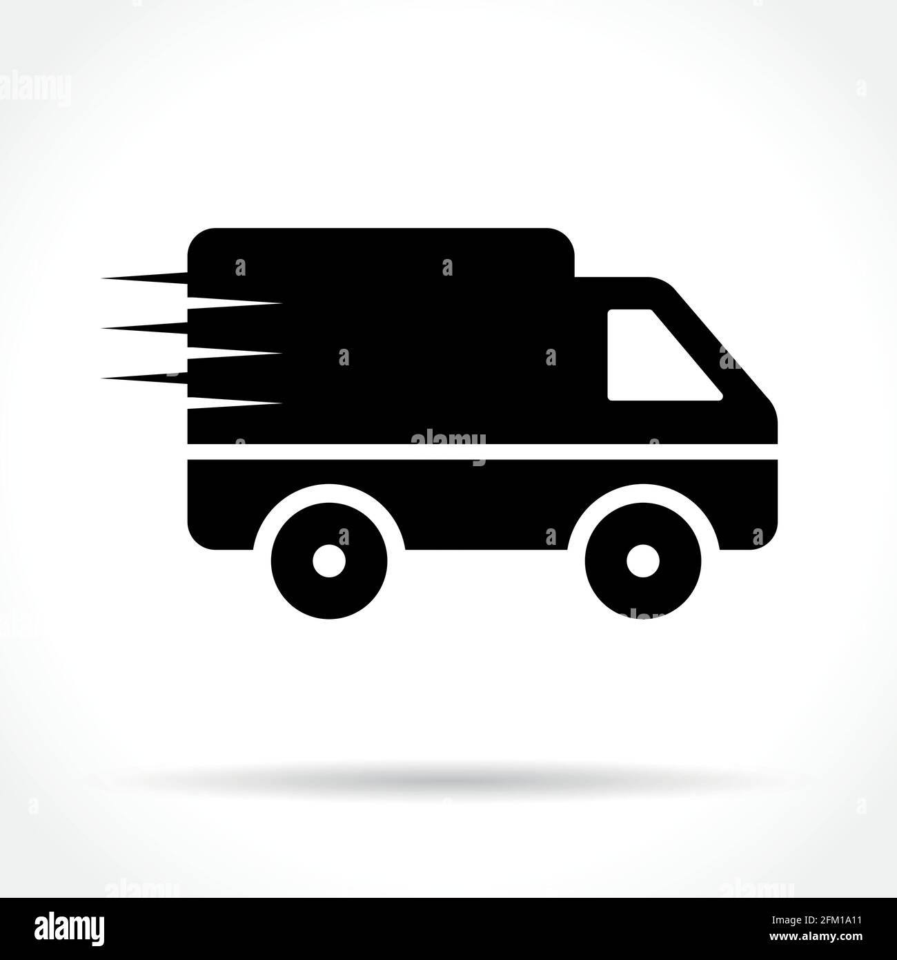 Illustration of van icon on white background Stock Vector Image & Art ...