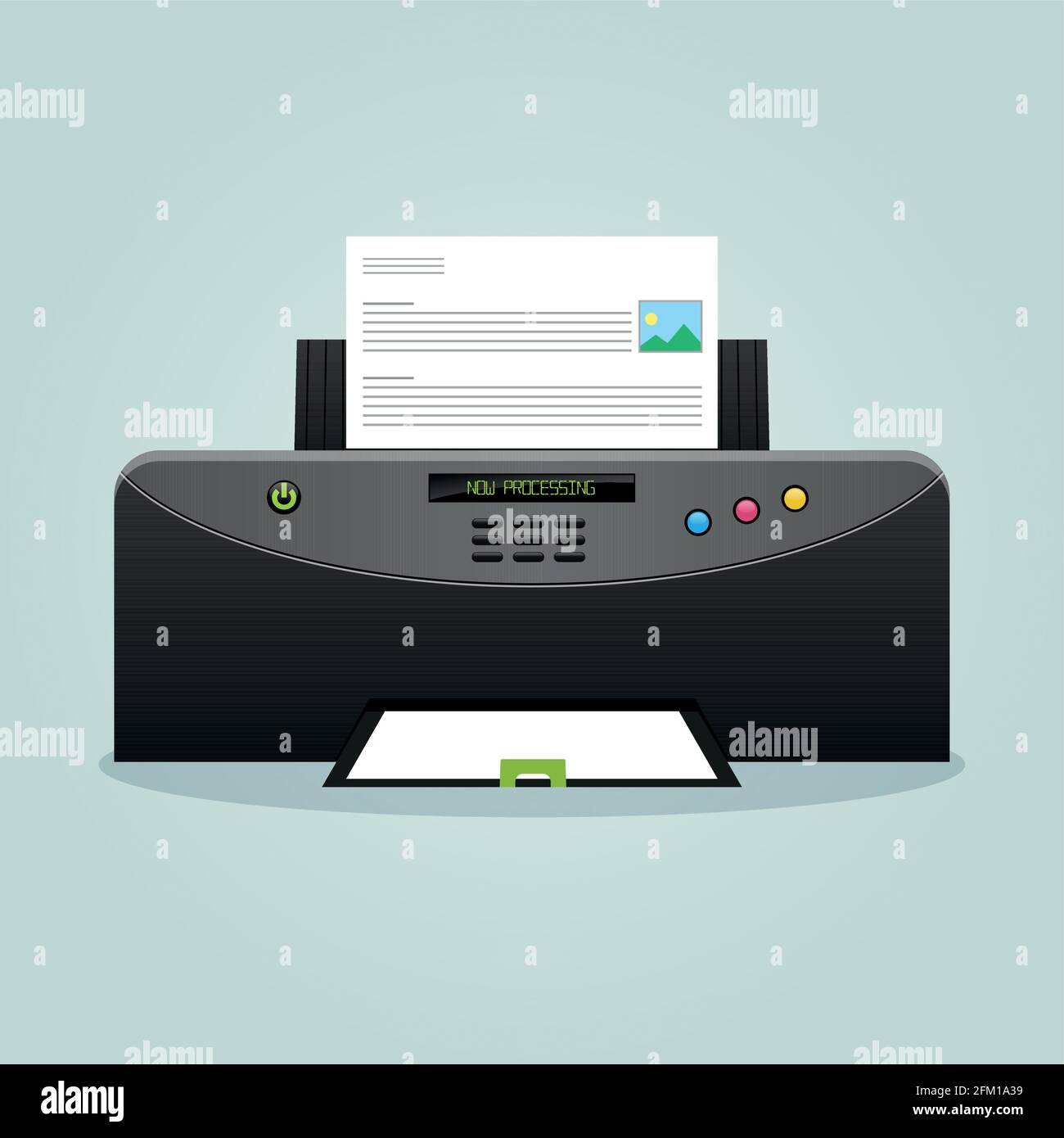 Illustration of printer Stock Vector Images - Alamy