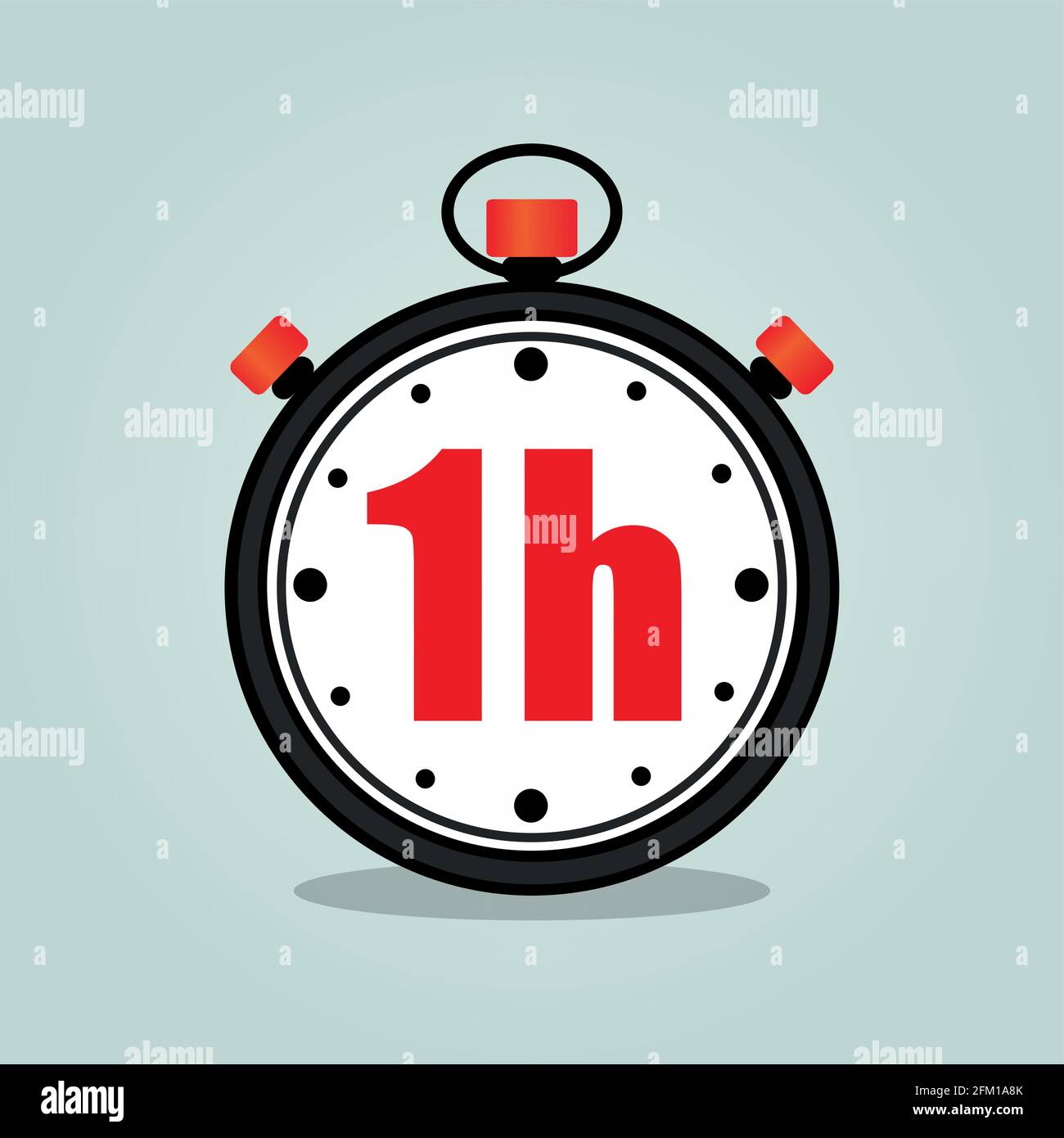 Illustration of one hour stopwatch isolated icon Stock Vector Image ...