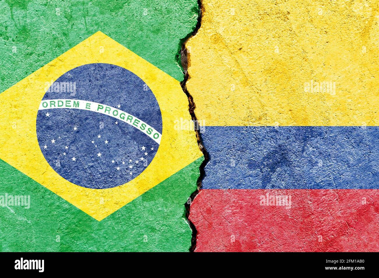 Brazil colombia flag hi-res stock photography and images - Alamy