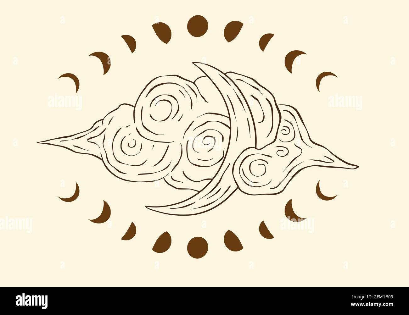 Sky cloud celestial sacred astrology boho esoteric linear art. Star ...
