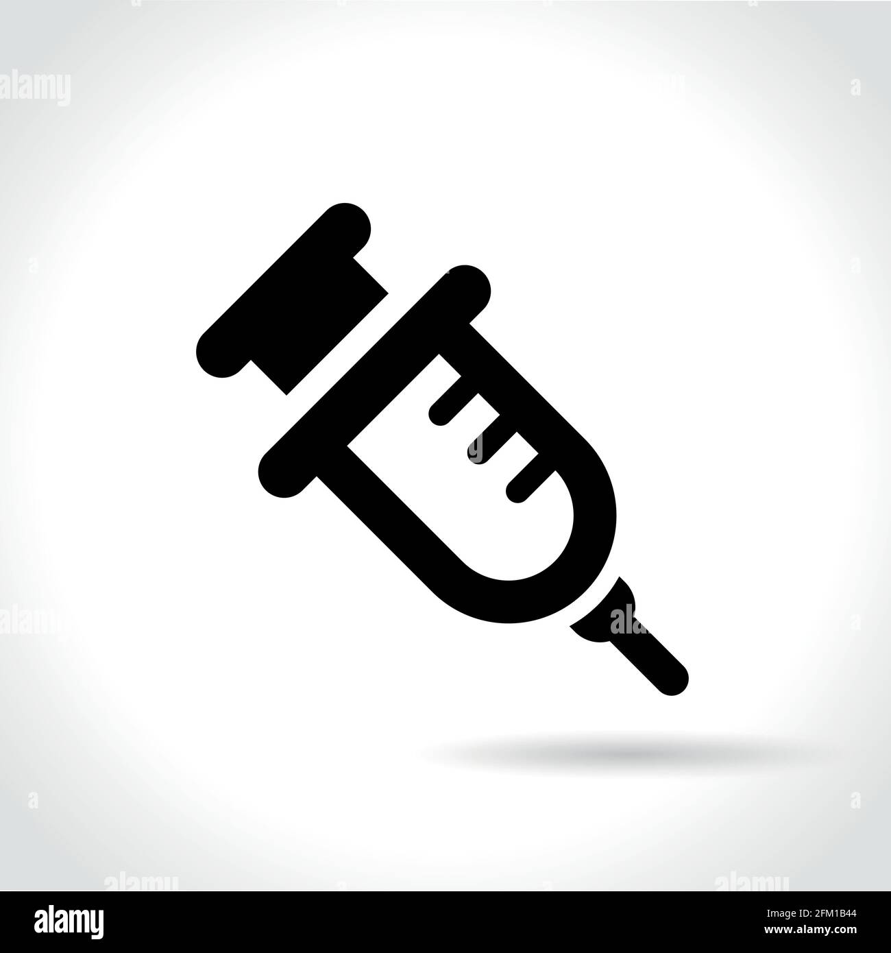 Illustration of syringe icon on white background Stock Vector Image ...