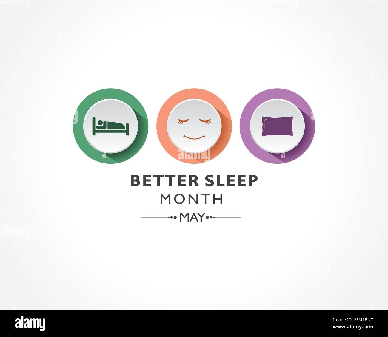 Vector Illustration of Better Sleep Month observed each year in May ...
