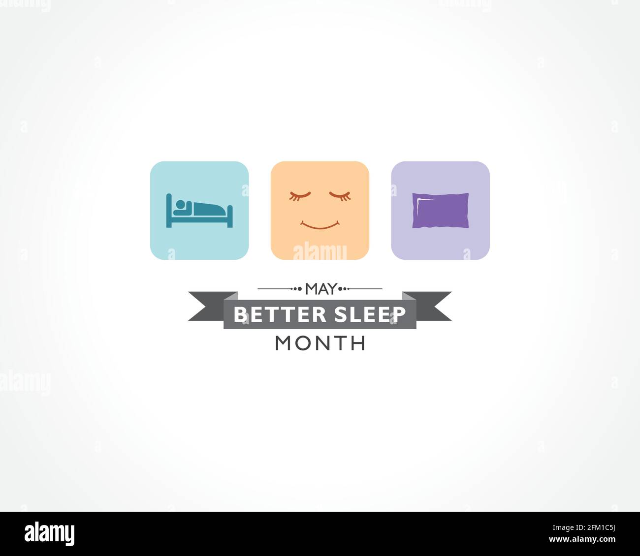 Vector Illustration of Better Sleep Month observed each year in May ...