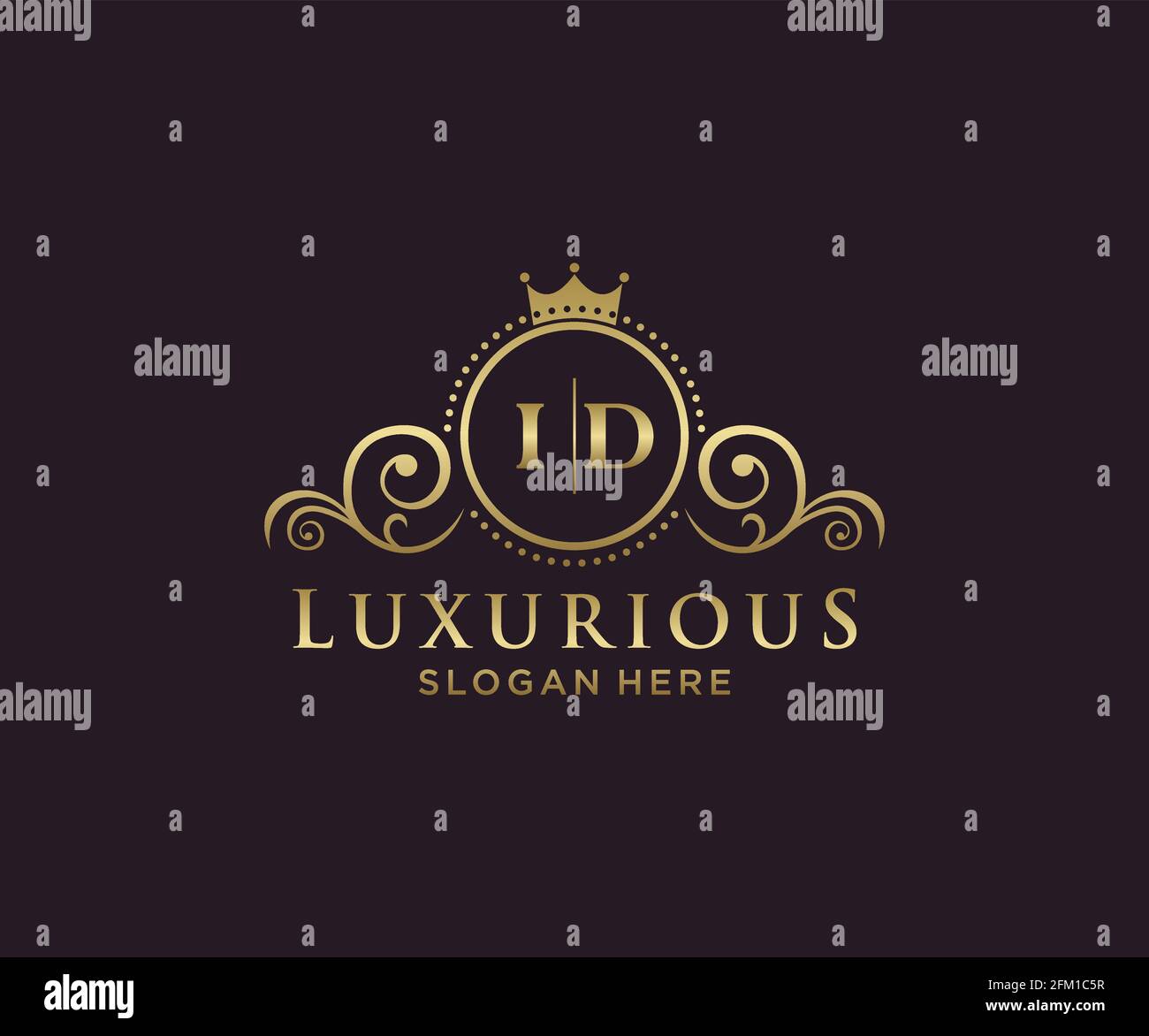 ID Letter Royal Luxury Logo template in vector art for Restaurant ...