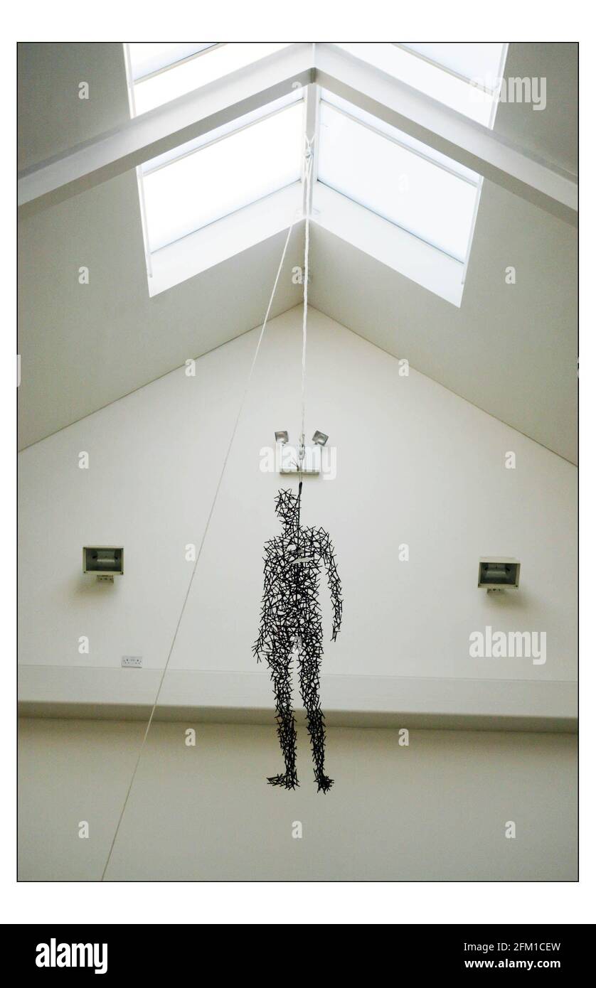 Anthony Gormley's culptures In his studio in north London...... pic ...