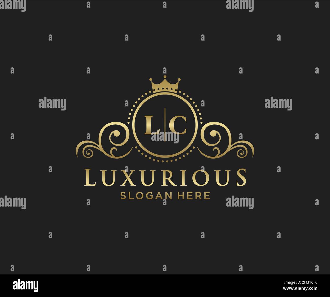 LC Letter Royal Luxury Logo template in vector art for Restaurant ...