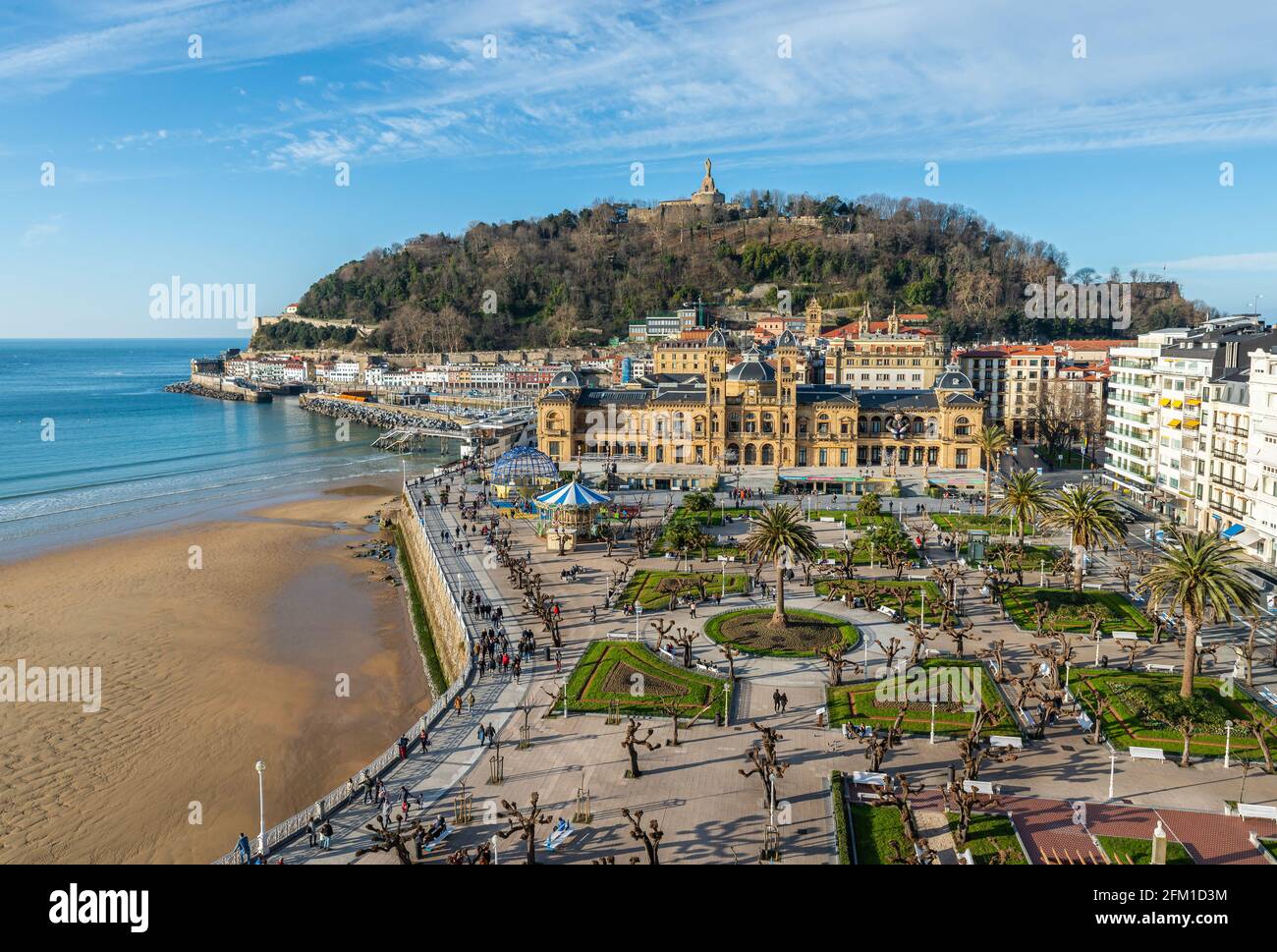 Aerial view of San Sebastian in Spain Stock Photo - Alamy