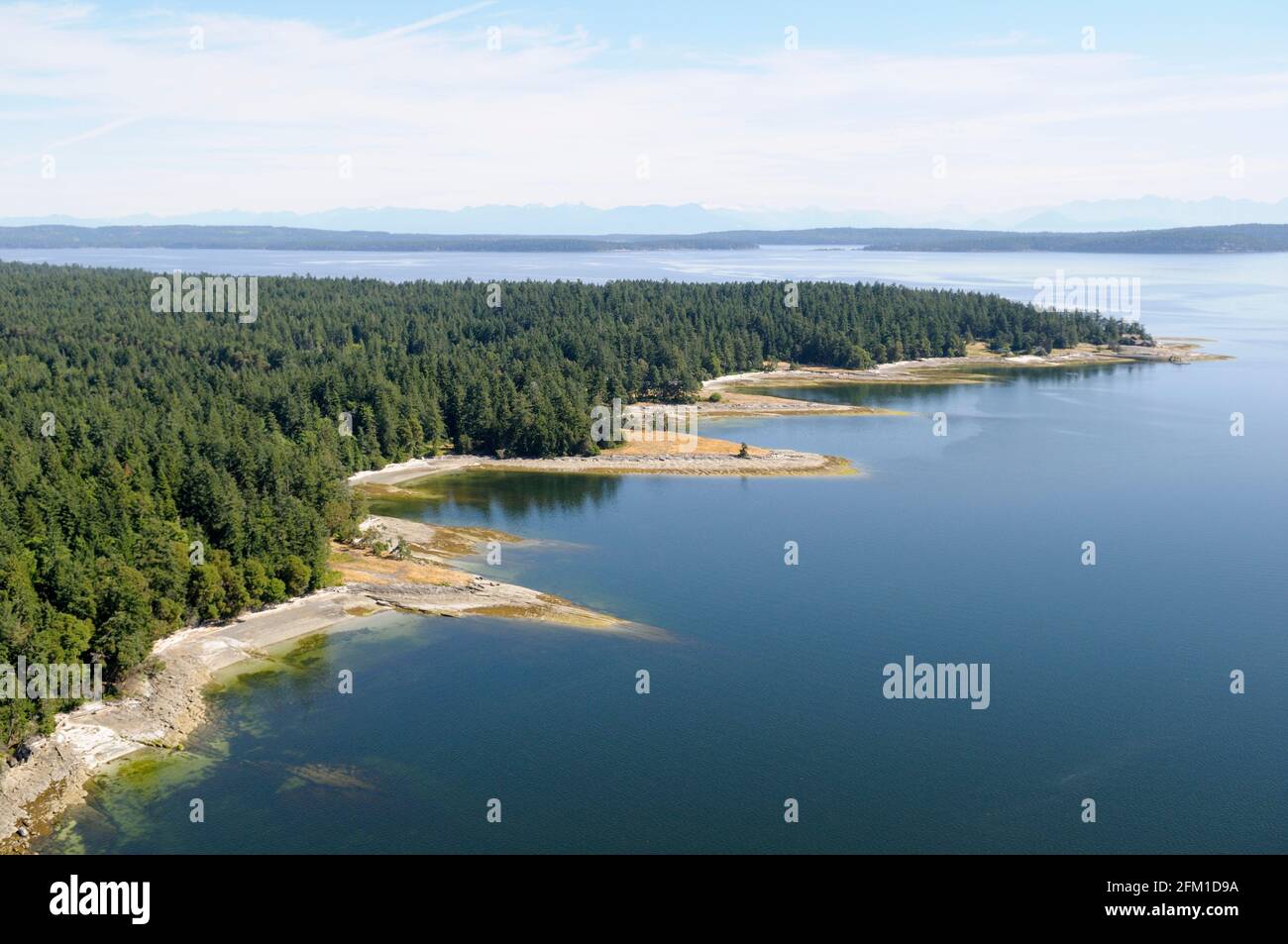 Aerial photograph of Yellow Point, Vancouver Island, British Columbia ...