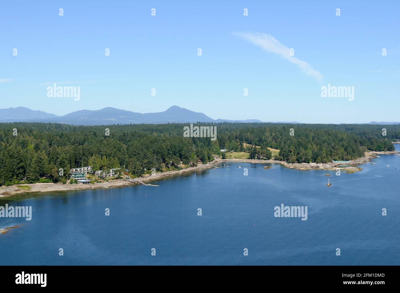 Aerial photograph of Inn of the Sea Resort, Yellow Point, Vancouver ...