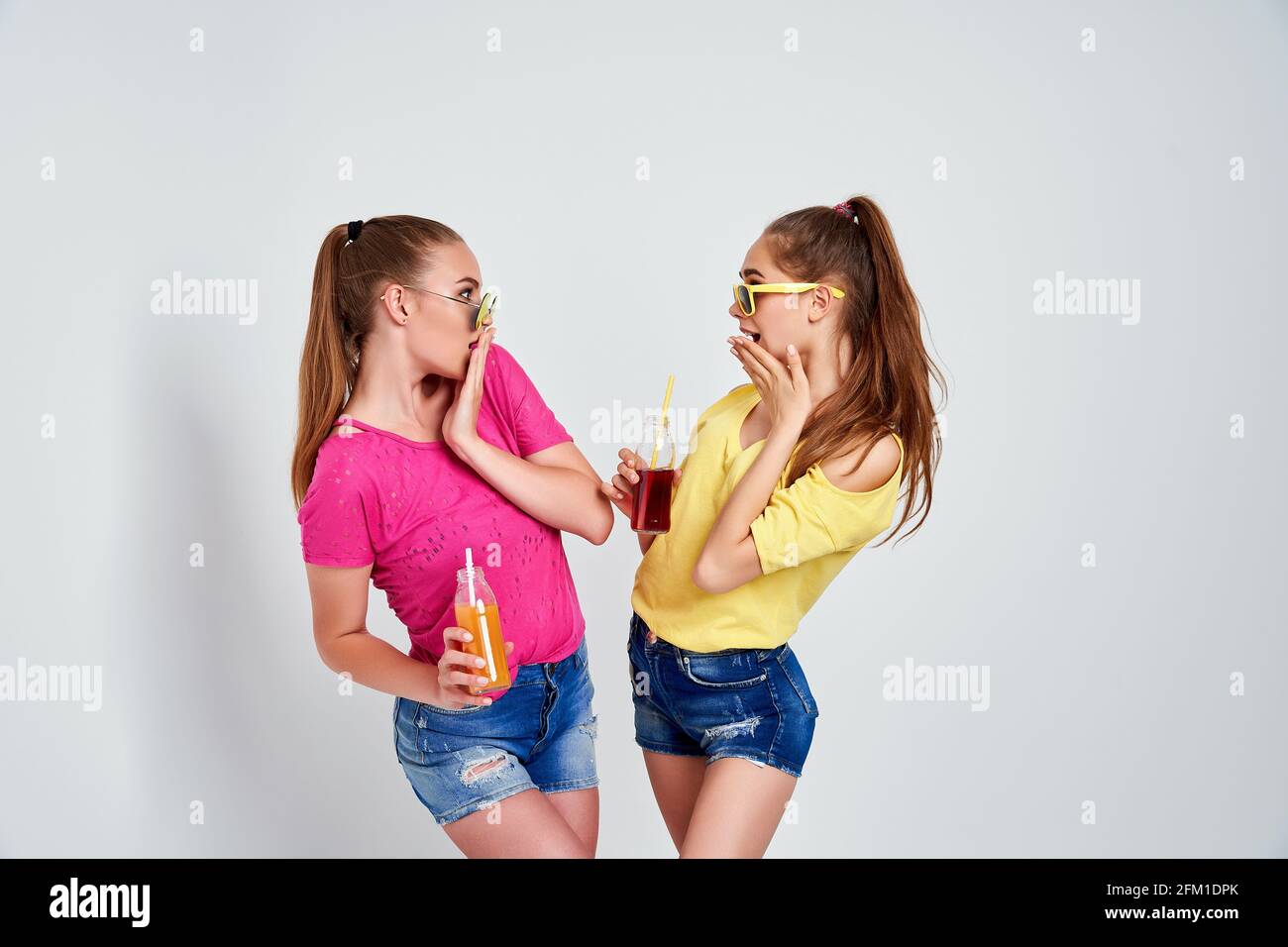 Close-up portrait of two person nice cute cool fascinating lovely ...