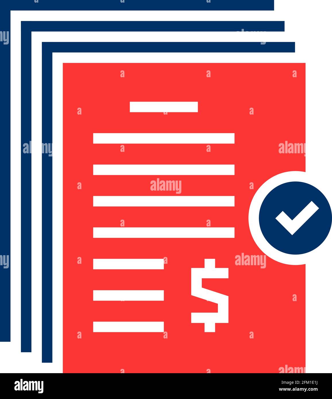 red and blue pile of invoice bill logo Stock Vector Image & Art - Alamy