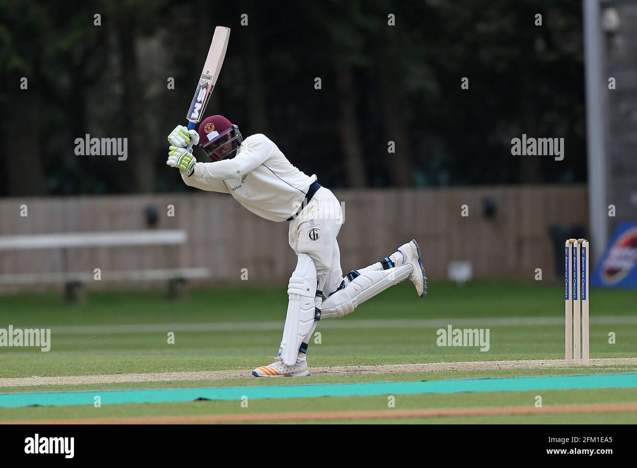 Akil Greenidge hits 4 runs for Cambridge during Cambridge MCCU vs Essex ...