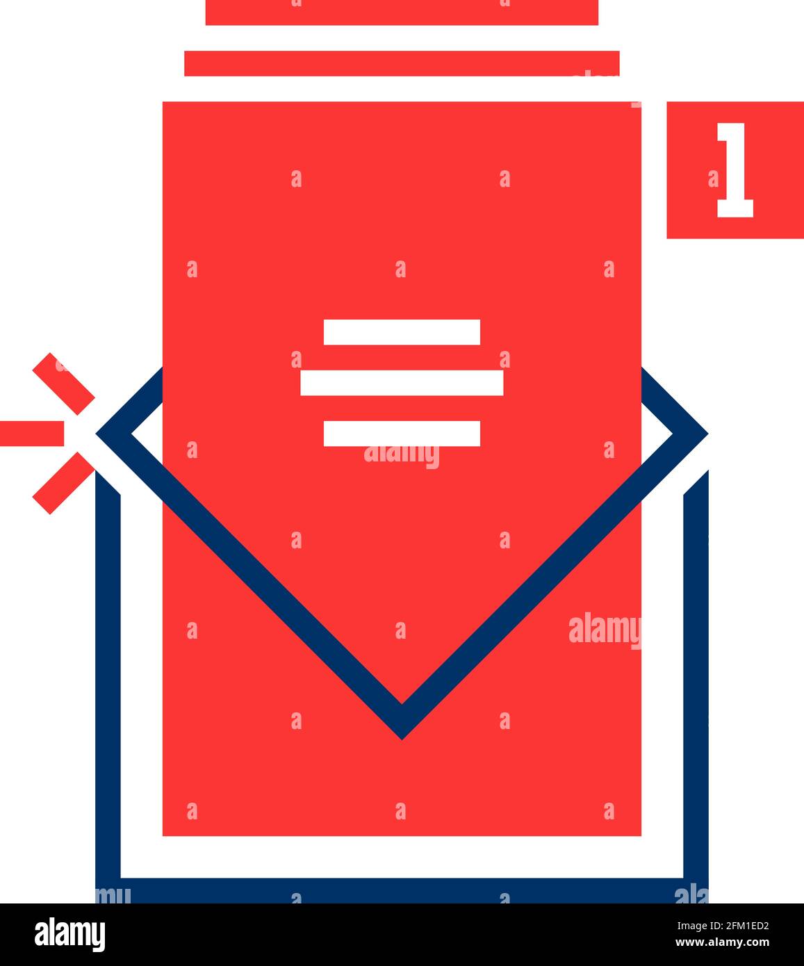 red and blue inbox notice logo Stock Vector Image & Art - Alamy