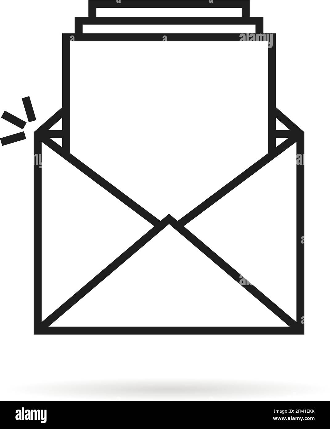 stack of paper in linear open letter Stock Vector Image & Art - Alamy