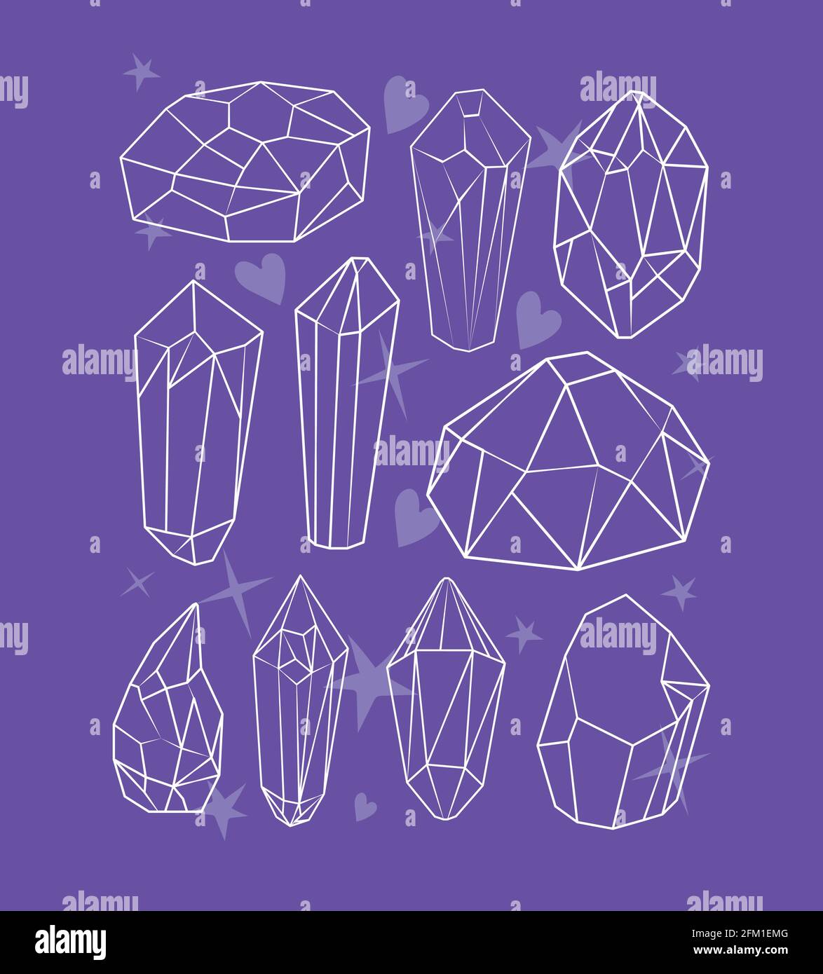 cute crystals lines Stock Vector Image & Art - Alamy