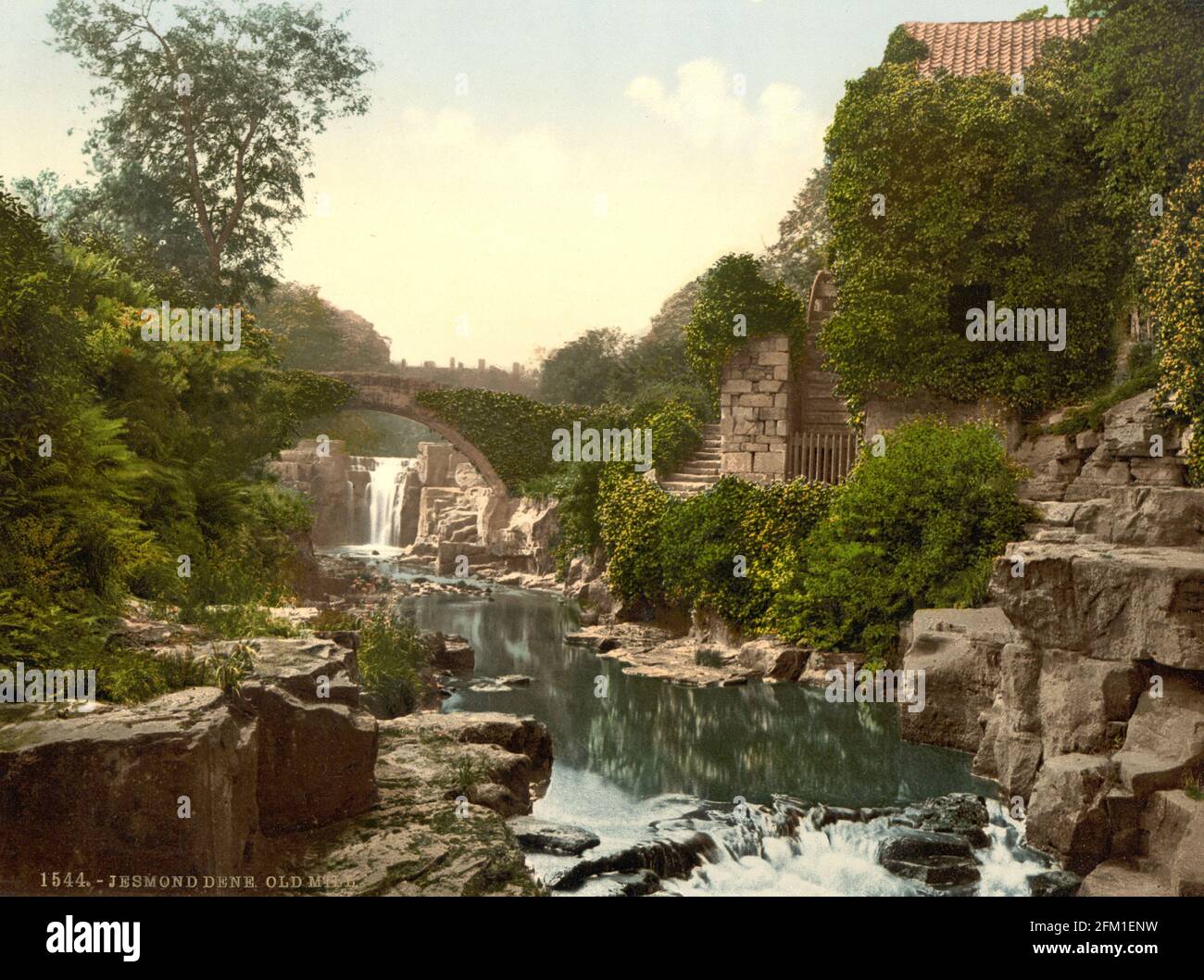 Jesmond Dene park in Newcastle-upon-Tyne circa 1890-1900 Stock Photo ...