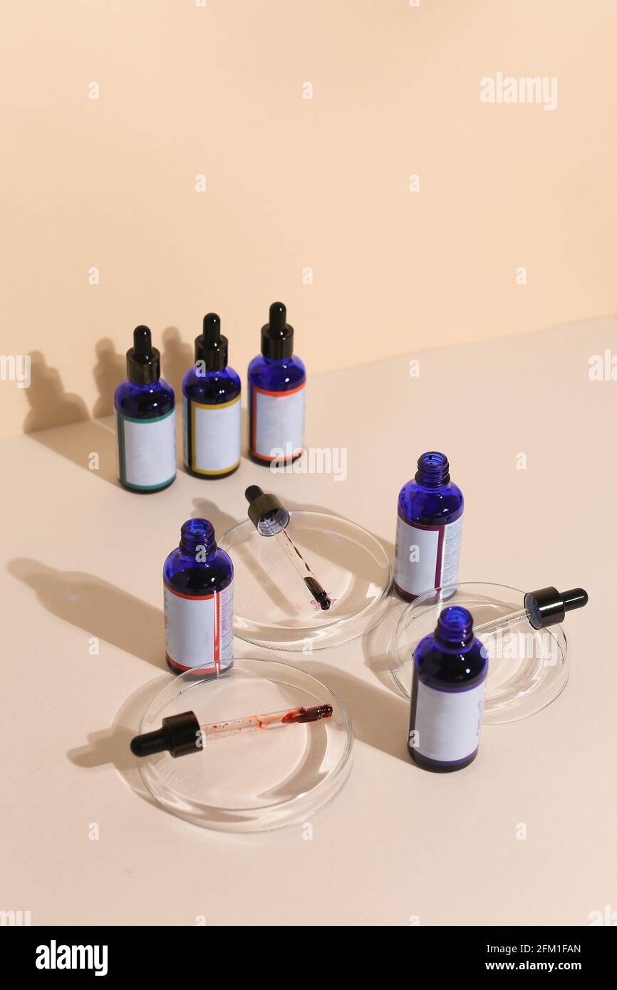 Samples of hair coloring to select a hair dye colors Stock Photo - Alamy