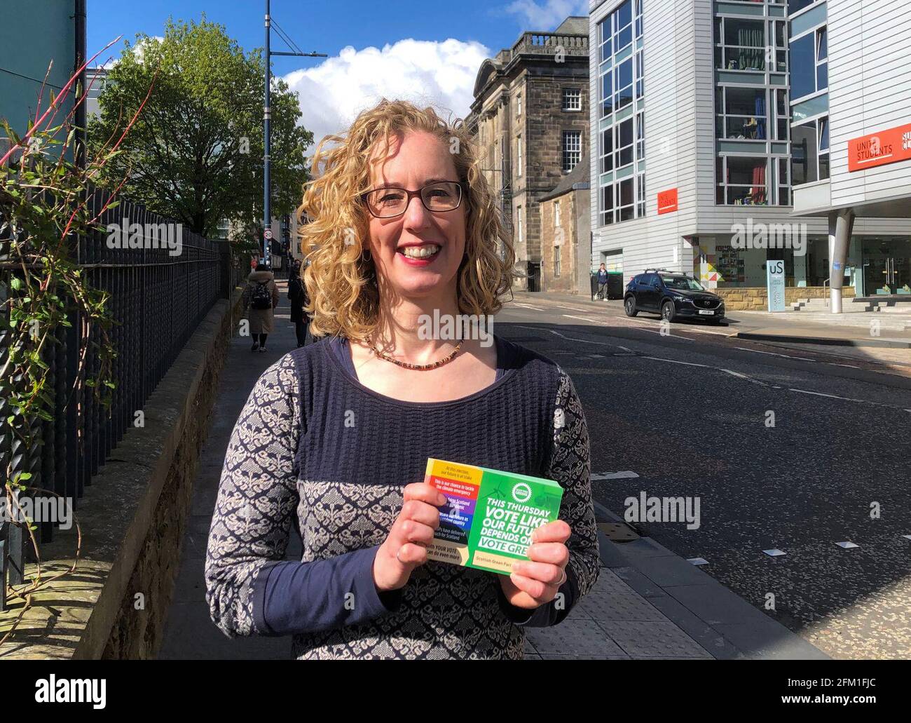 Edinburgh, UK. 05th May, 2021. Lorna Slater, co-leader of the Scottish ...