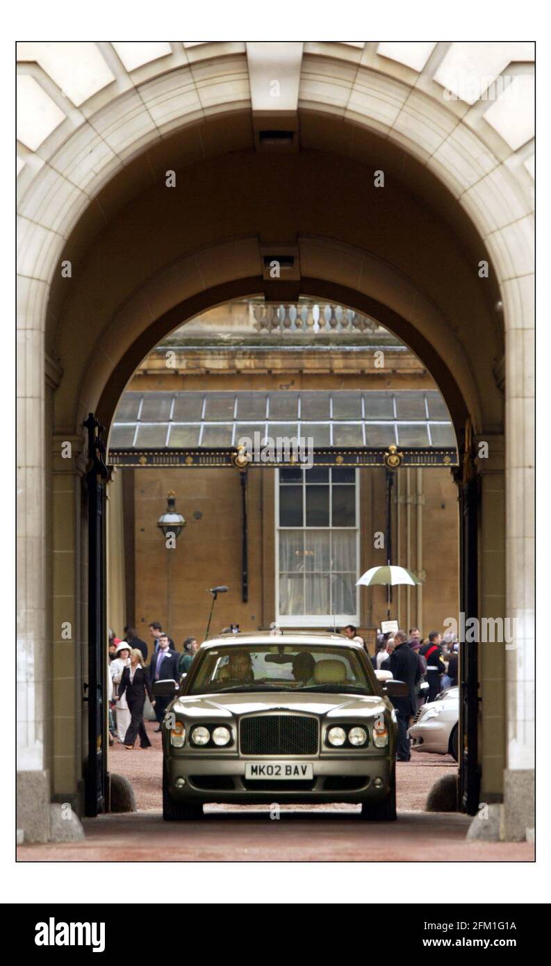 David Beckham after recieving his O.B.E. at Buckingham Pal.pic David ...