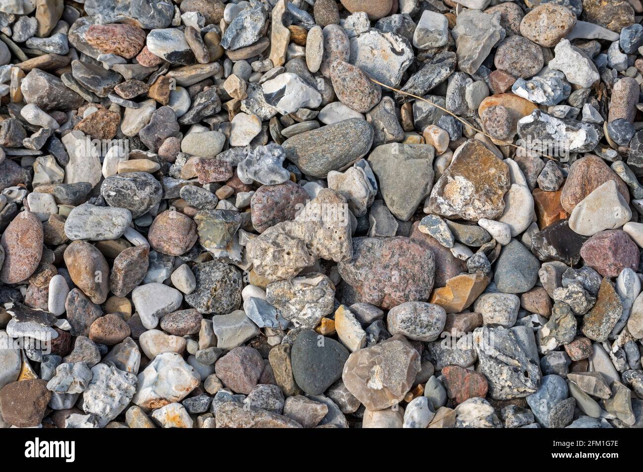 pebbles at the beach, Falshöft, Gelting Bay, Schleswig-Holstein ...
