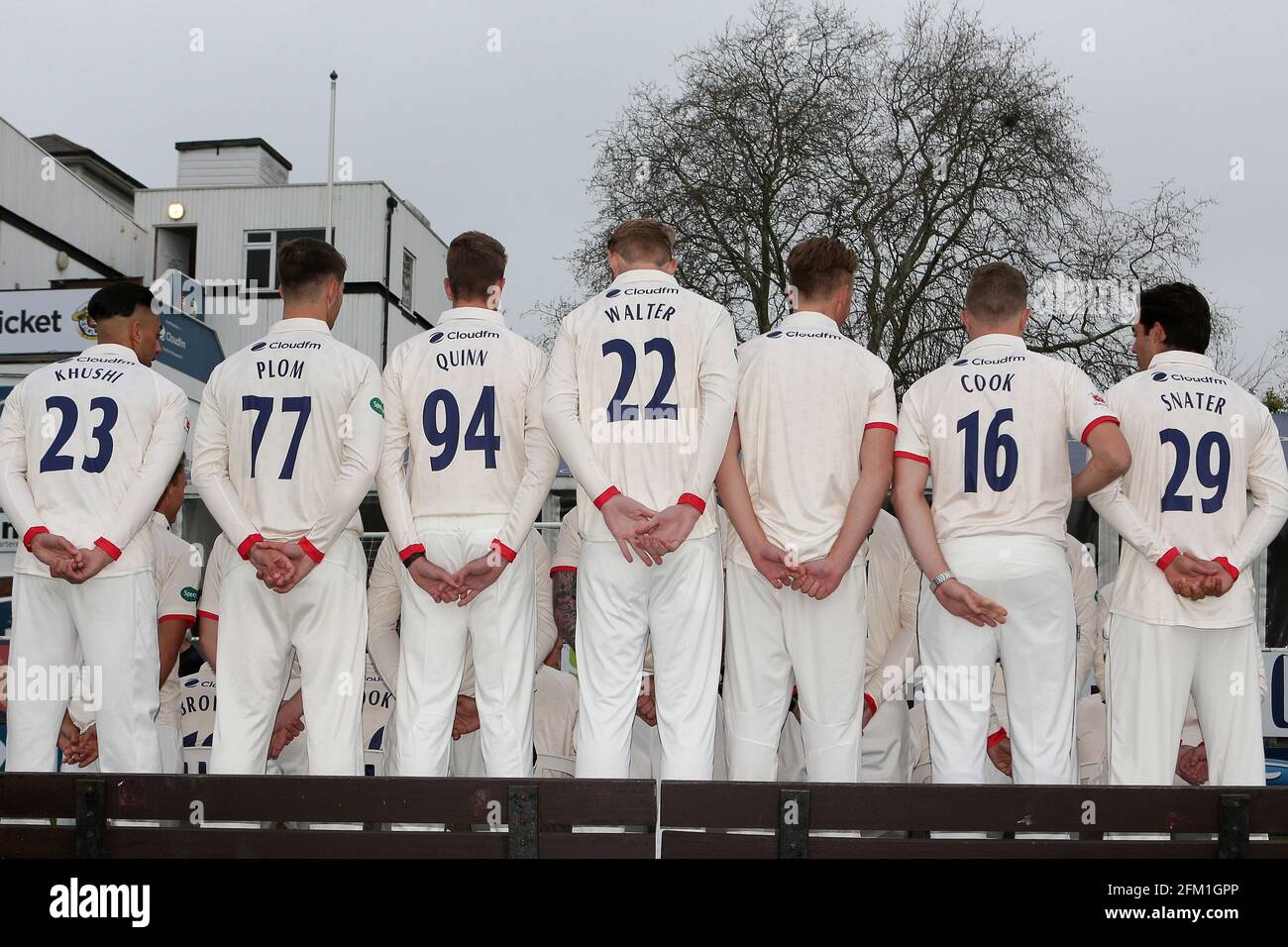 Players line up for a team photo during Essex CCC Press Day at The ...