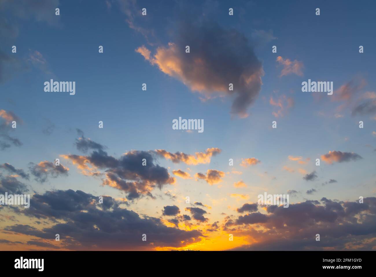 Beautiful sky with cloud before sunset Stock Photo - Alamy