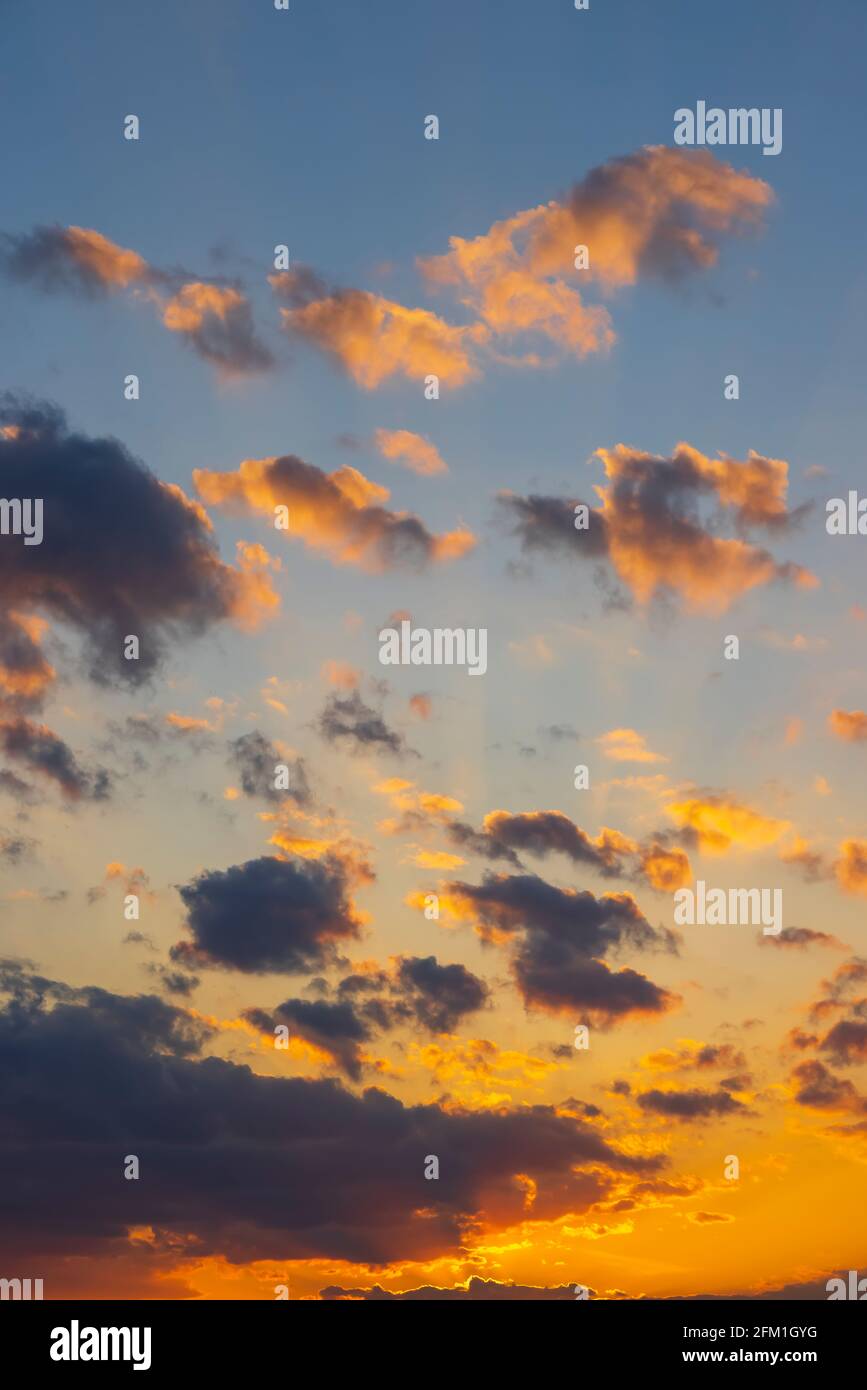 Beautiful sky with cloud before sunset Stock Photo - Alamy