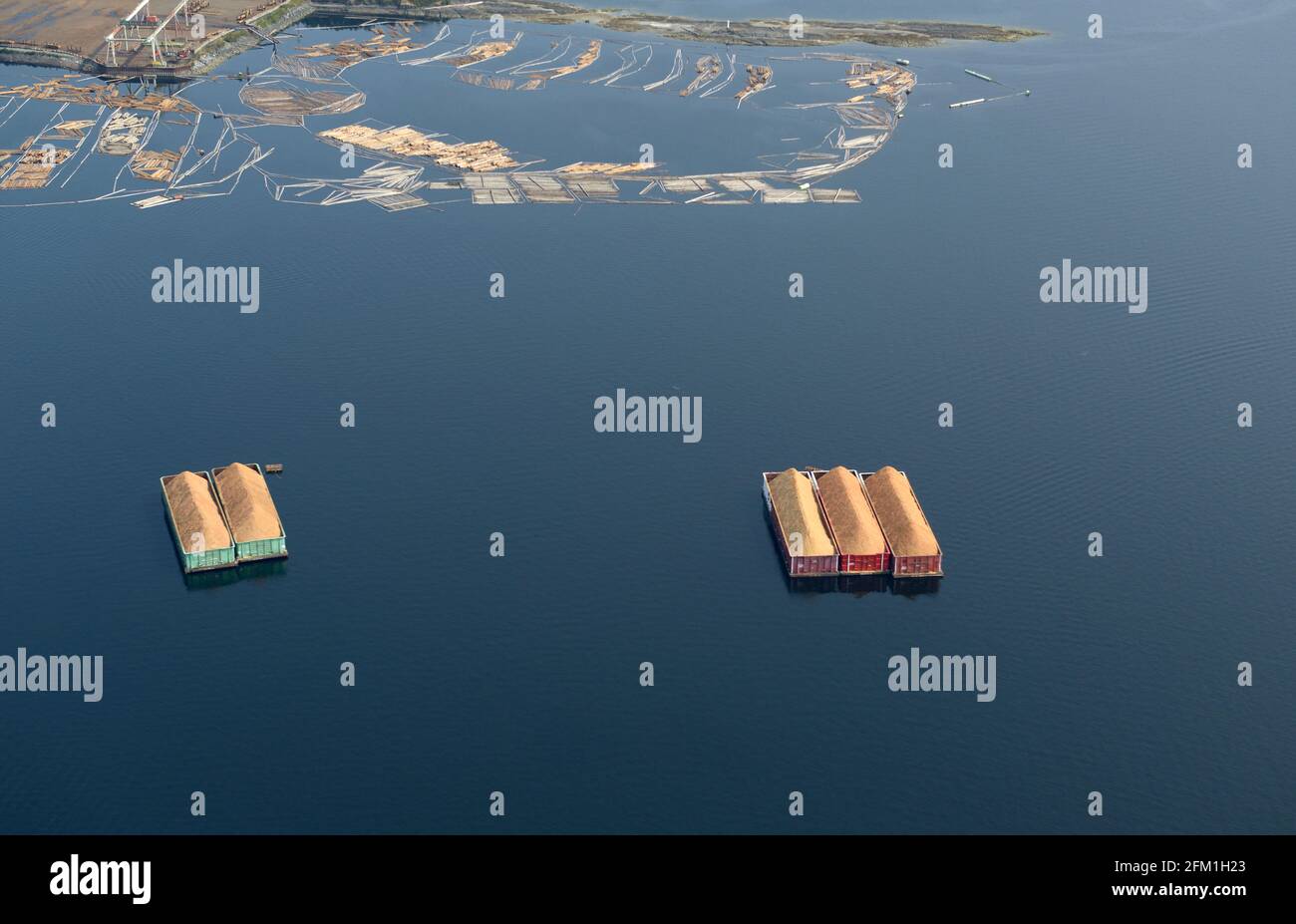 Chip barges at Crofton's Pulp & Paper Mill, Crofton aerial photos ...