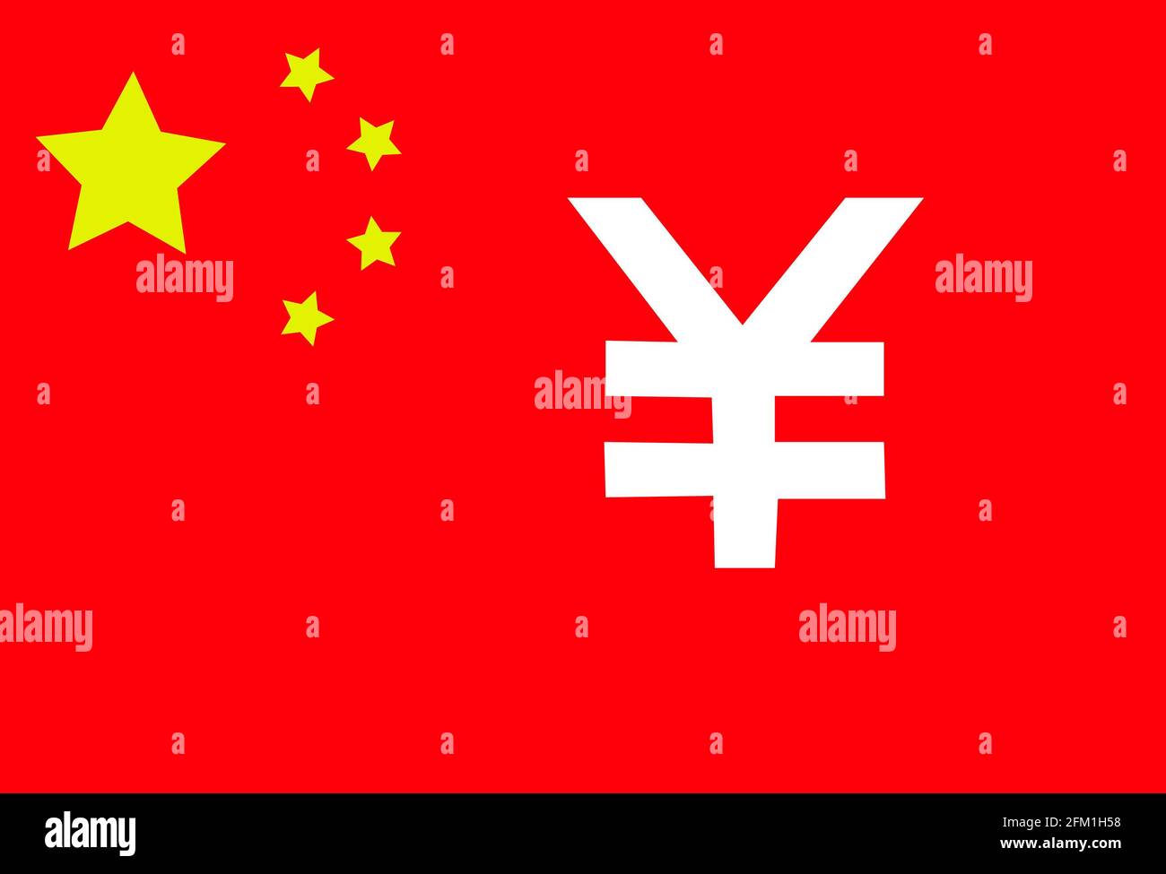 Illustration of China economy concept with Yuan Renminbi currency ...