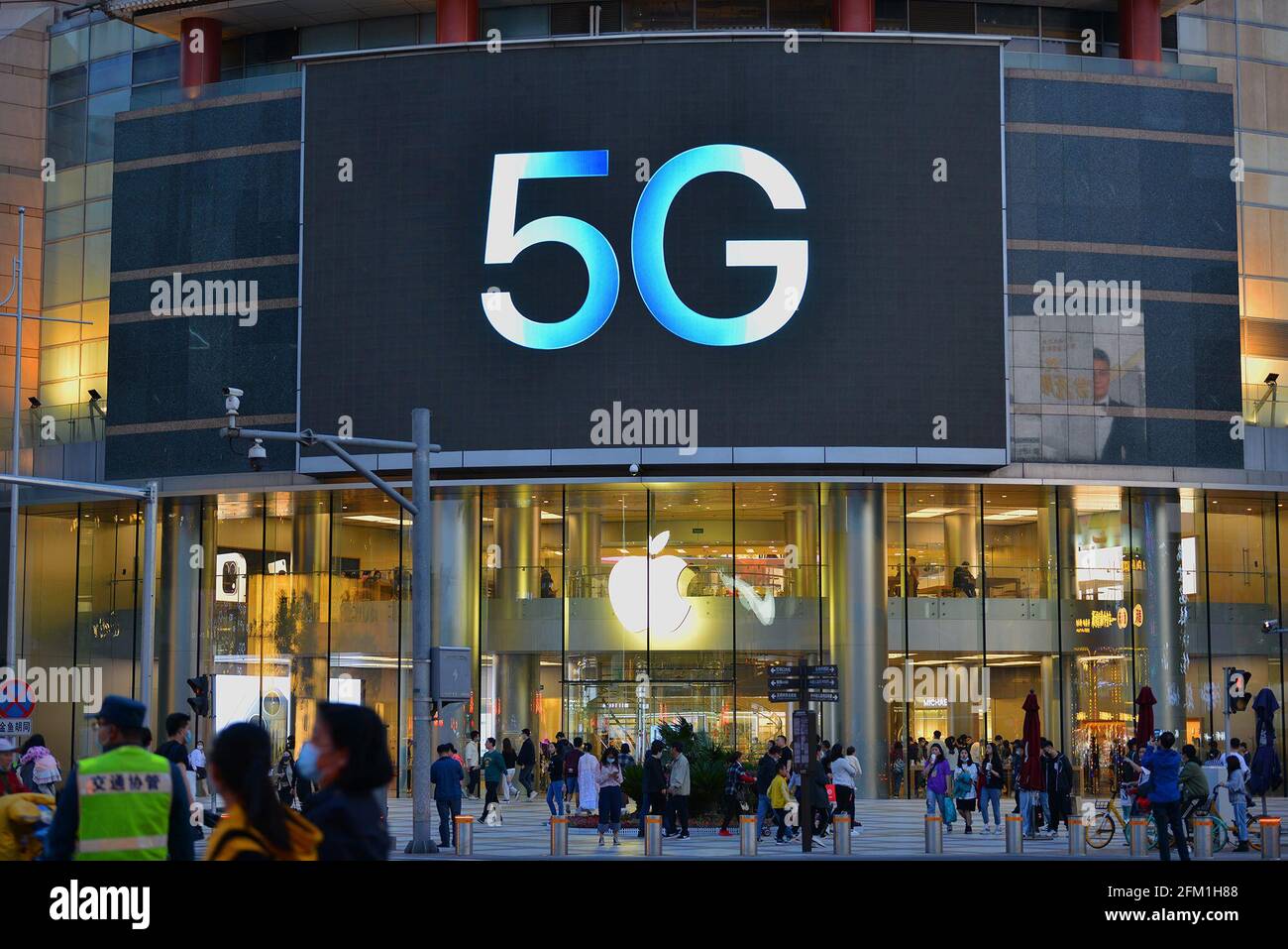 BEIJING, CHINA - MAY 5, 2021 - A view of Asia's largest Apple flagship ...