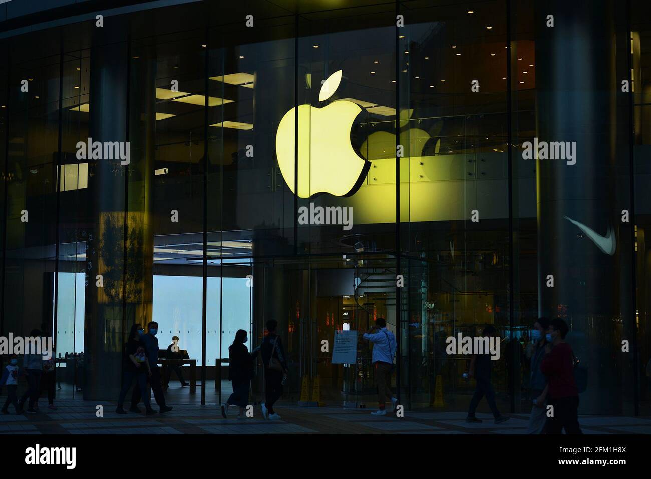 BEIJING, CHINA - MAY 5, 2021 - A view of Asia's largest Apple flagship ...