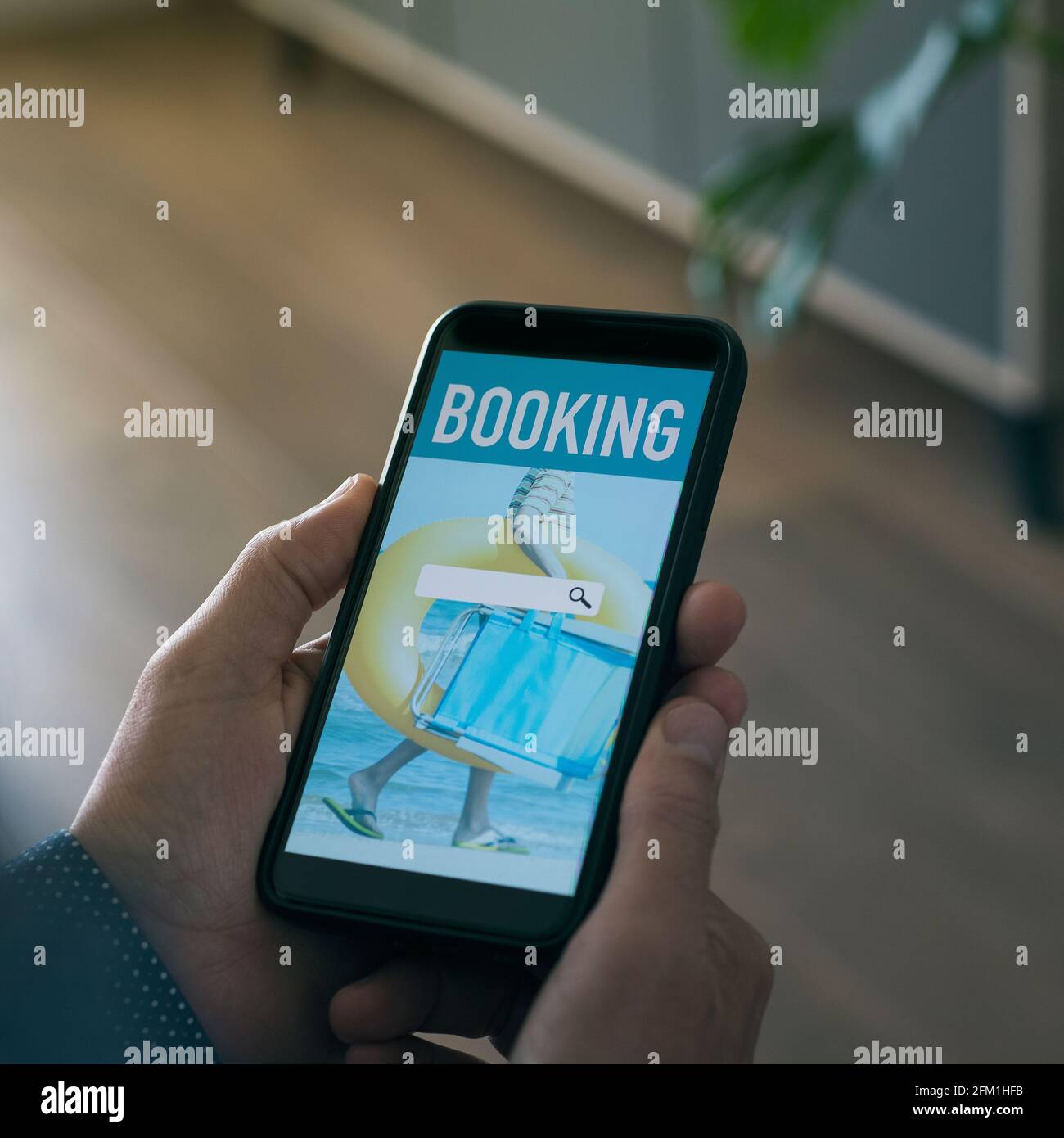 Booking trip smartphone interface hi-res stock photography and images ...