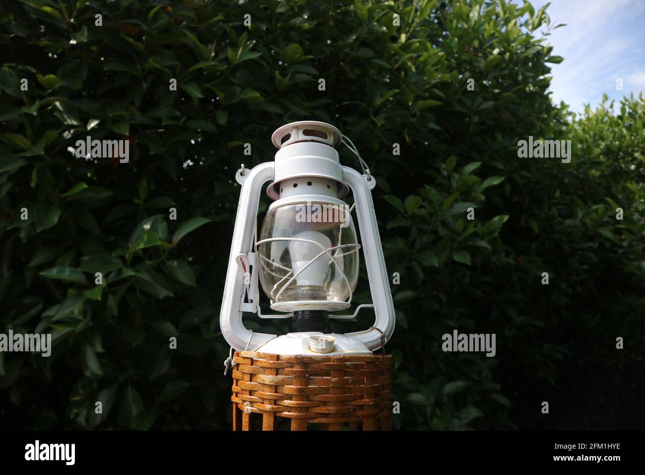 old white lantern photo Stock Photo - Alamy