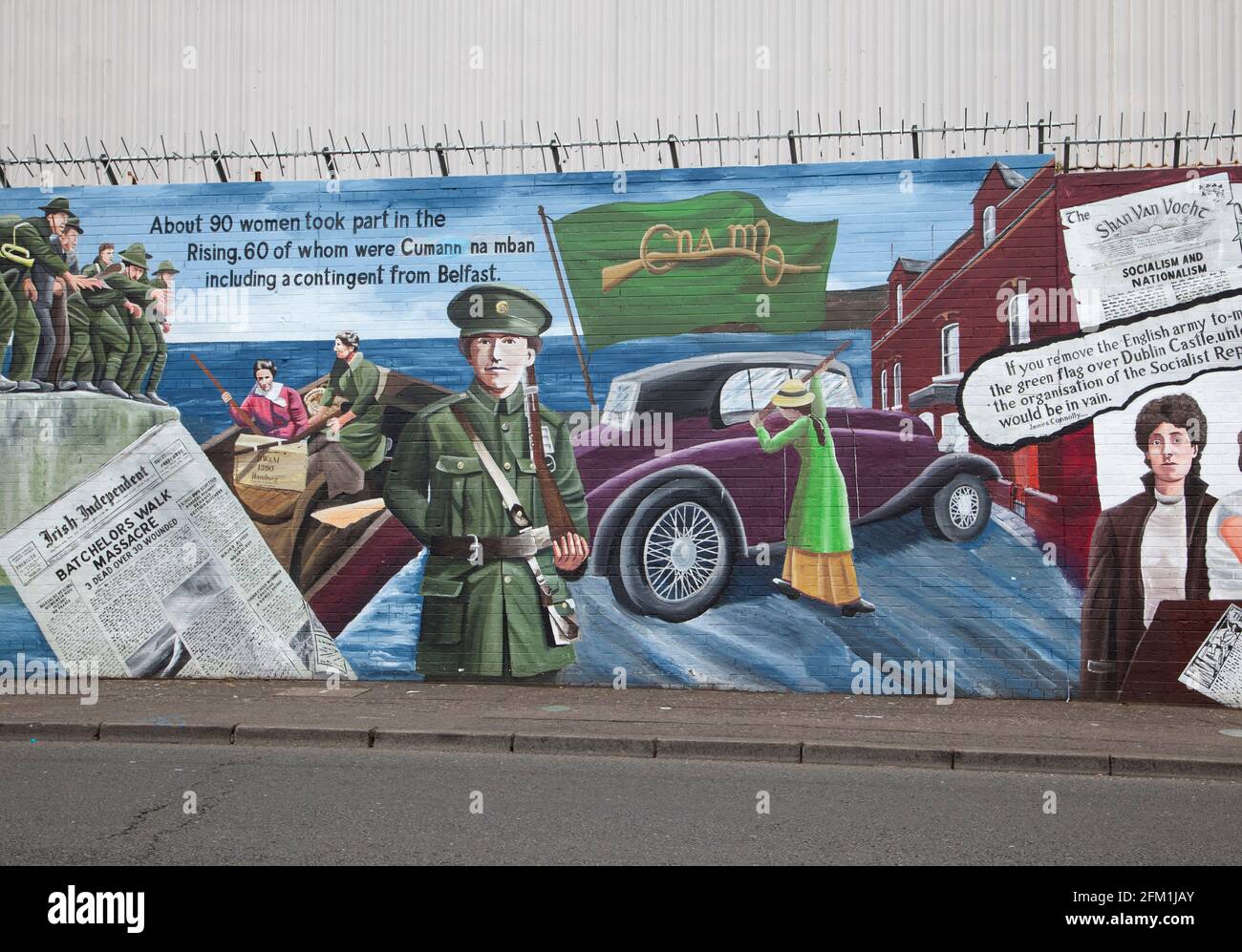 Wall art on the Divis Road in Belfast Stock Photo - Alamy