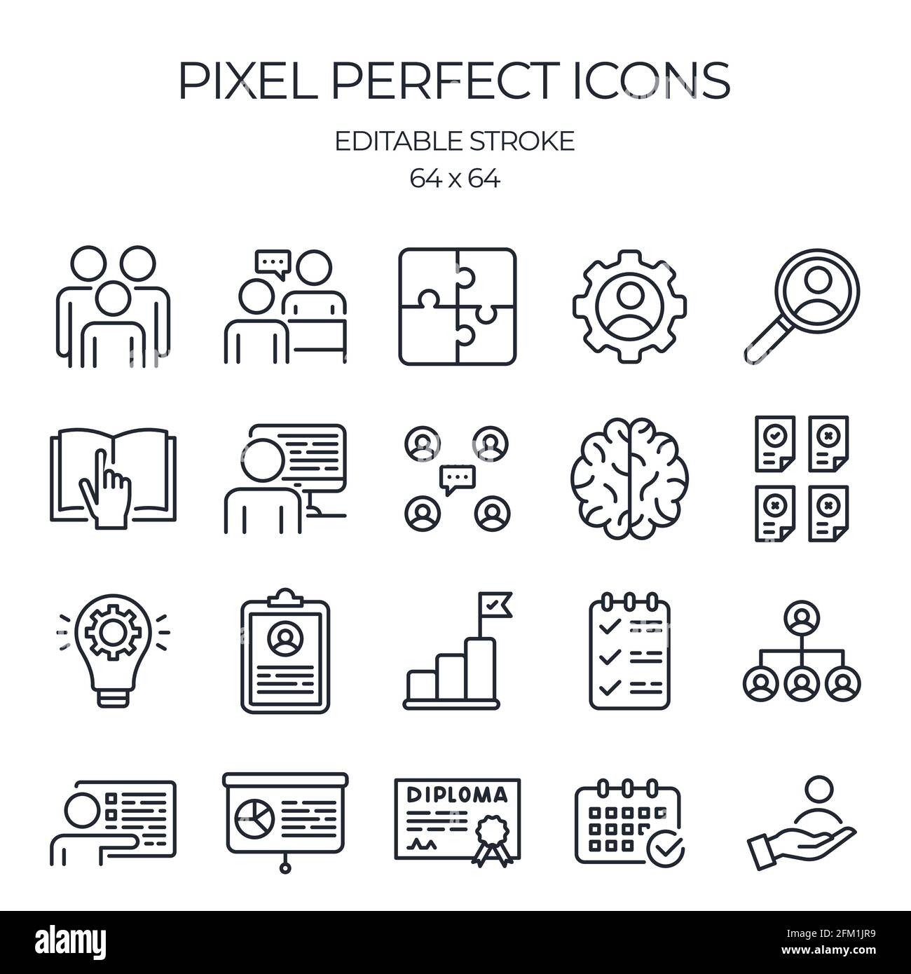 Concept training icons on Stock Vector Images - Alamy