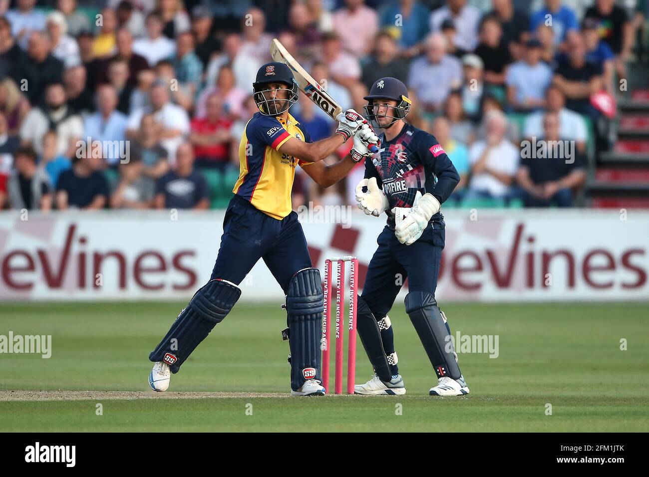 Ravi Bopara hits 4 runs for Essex during Essex Eagles vs Kent Spitfires ...