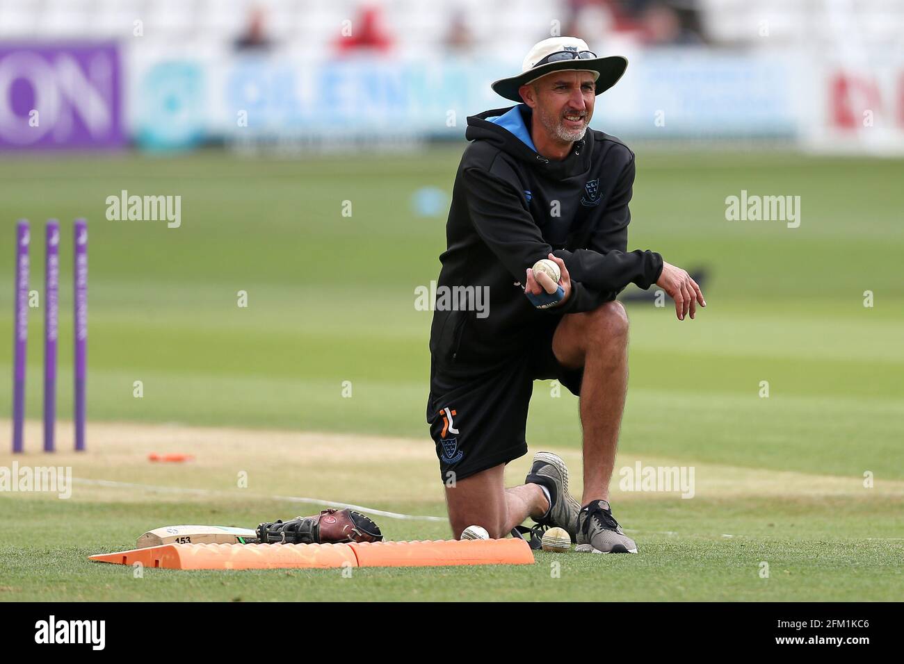 Sussex head coach Jason Gillespie during Essex Eagles vs Sussex Sharks ...