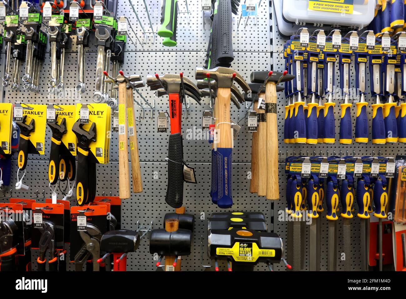 General views of hammers pictured in a Leyland SDM store in Kingston ...